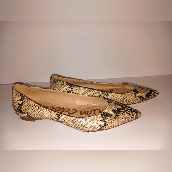 Sam Edelman | Shoes | Sam Edelman Stacy Python Flats 85 Pre Owned ...